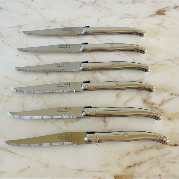Laguiole | Kitchen | Laguiole Jean Dubost Steak Knives Silver Handles ...